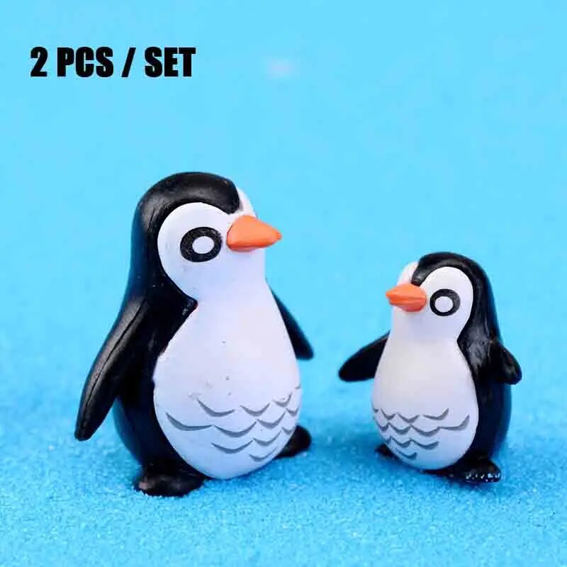 Мини фигурки пингвинов, 2 шт, черный