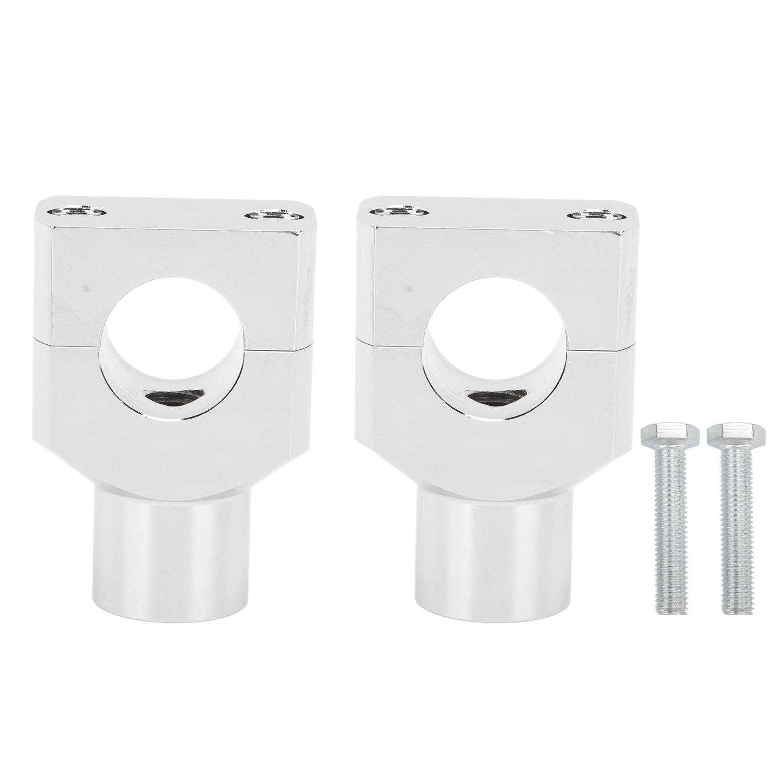 Кронштейн Руля Мотоцикла Зажимает Металлическое Крепление Стояка для Рулей Электромобилей Диаметром 25 мм Серебристого Цвета