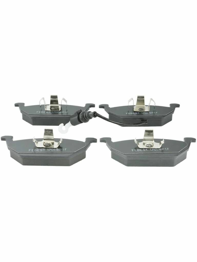 Колодки тормозные передние (с датчиком износа) SEAT, VOLKSWAGEN, AUDI 1701-8P1F FEBEST.