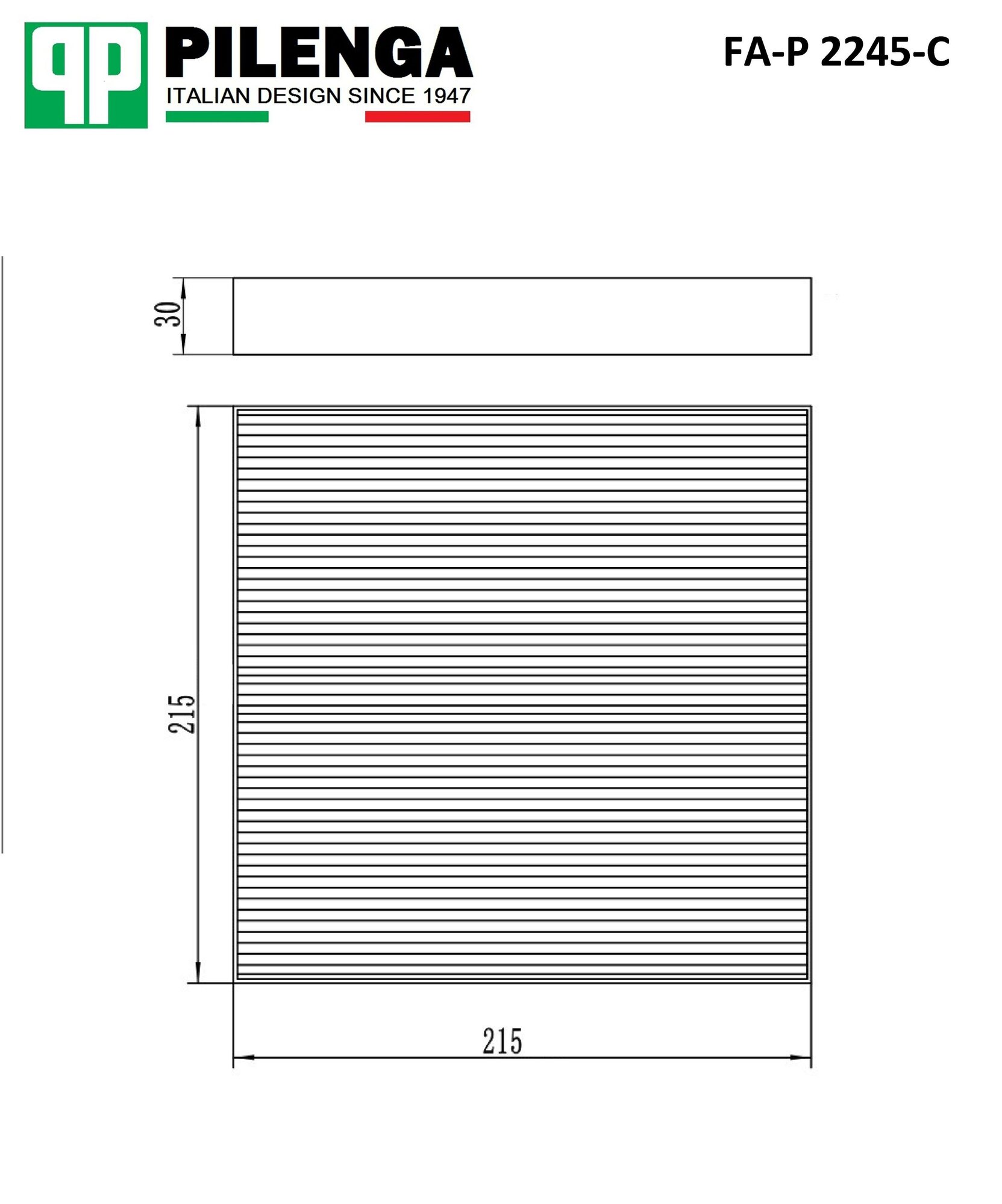 Pilenga фильтр салонный, угольный iveco daily v 2011- fap2245c