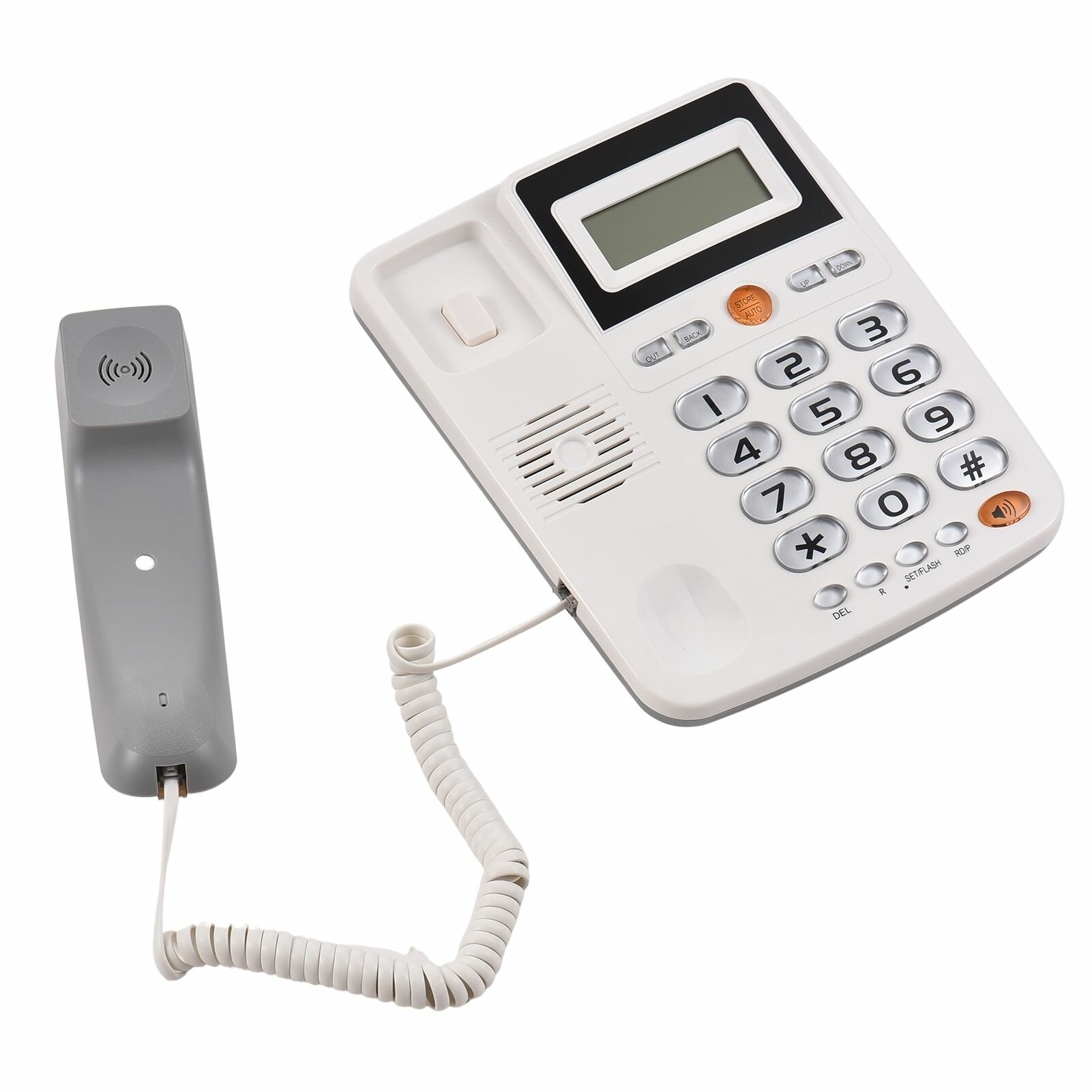 Проводной телефон с ЖК-дисплеем, 2 порта, громкая связь, для офиса/дома