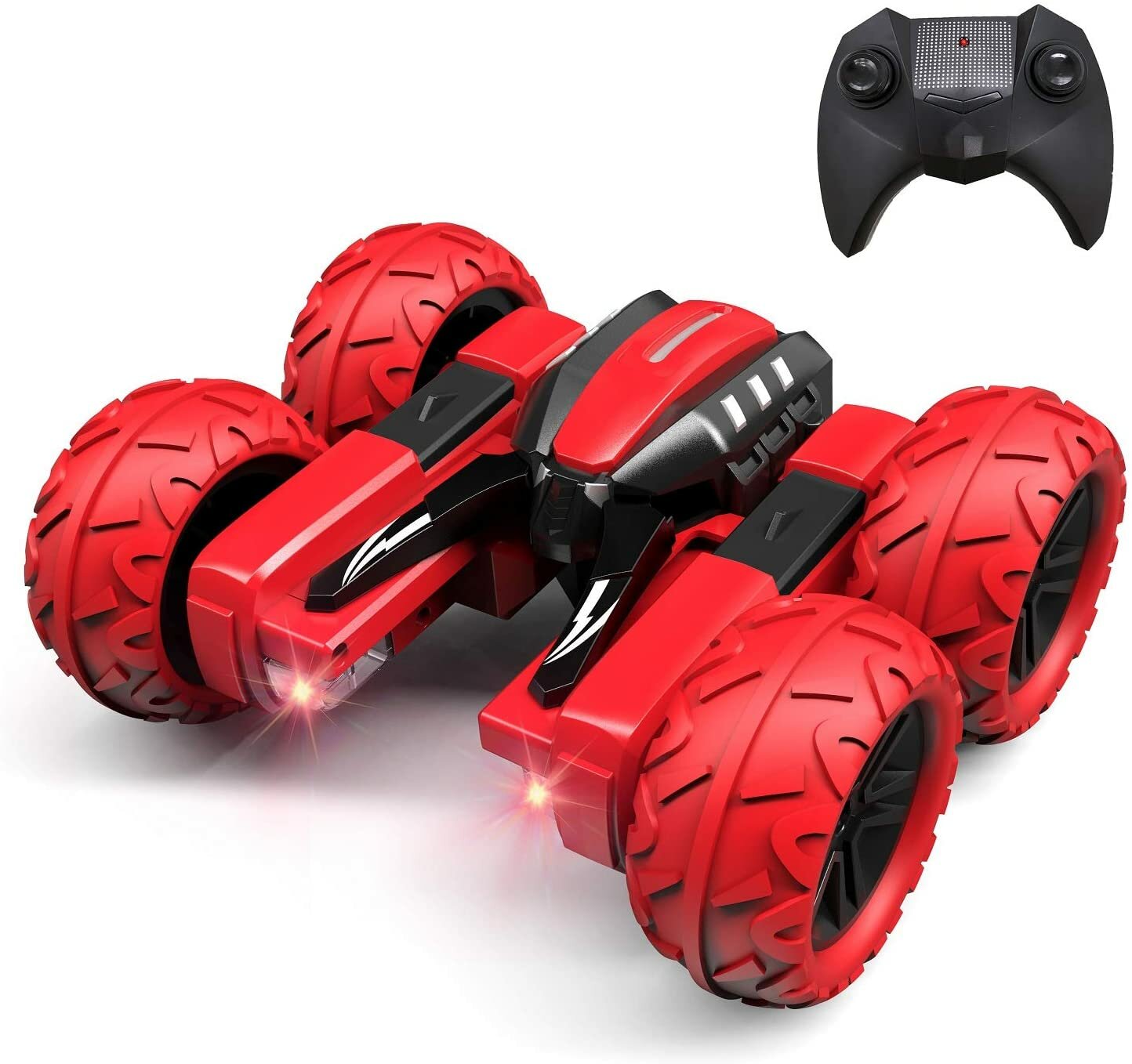 RC Cars Stunt car.Remote Control Car.Double Sided Swing Arm.360° Flips Rotating.4WD. Outdoor Indoor Dance Car Toy.Present Gift for Boys/Girls Ages 6+(Red). Playing time: About 10 minutes. Speed: Up to 7.5MPH/12KMH. Package weight:0.58 kg.USB