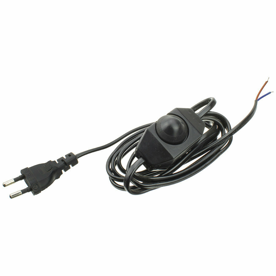 Шнур сетевой с регулятором мощности, черный