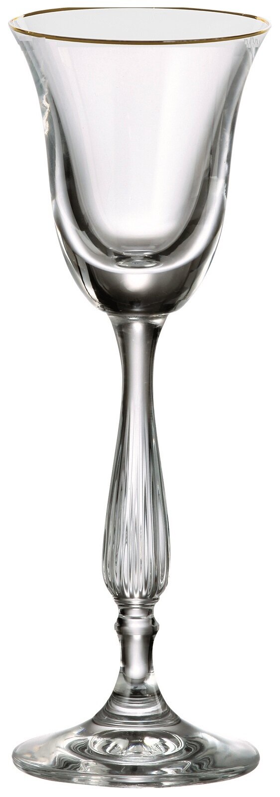 Рюмка для водки, ликера "FREGATA", декор "Отводка золото", 60 мл (набор 6 шт.), Crystal Bohemia/ БСС0255