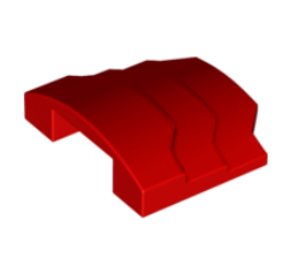 Wedge 4 x 3 Stepped No Studs, 66955 Red N