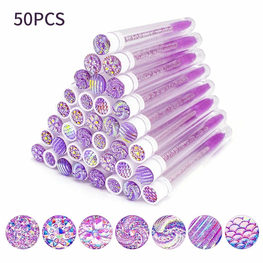 Одноразовые и многоразовые кисти для ресниц AILEISHI 50pcs tube and brush