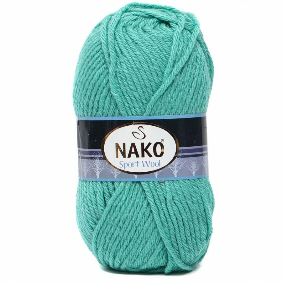 Пряжа Nako SPORT WOOL 10567 ментол (5 мотков)