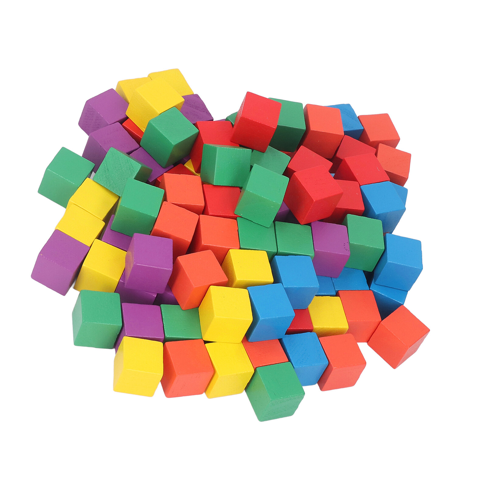100 шт. Деревянные строительные блоки для детей, развивающая игрушка, многокрасочные блоки для творчества