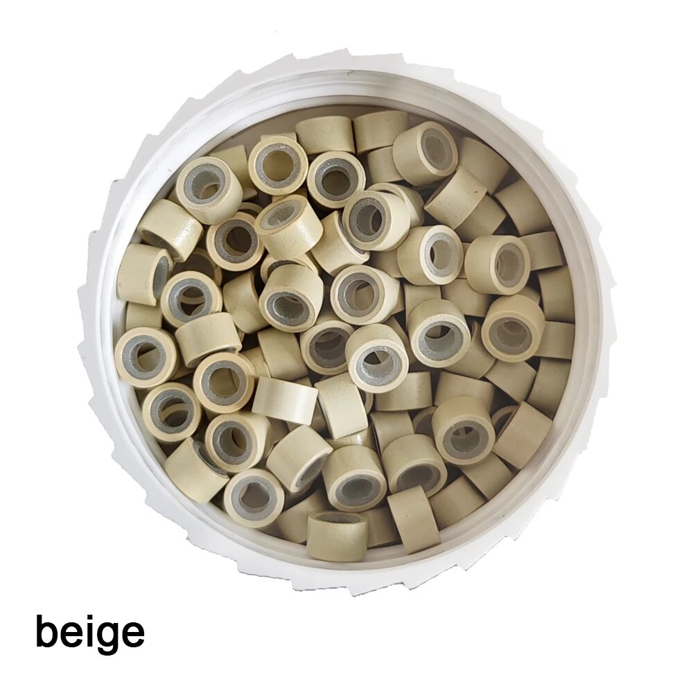 Микро кольца для наращивания волос Beige 1000 шт