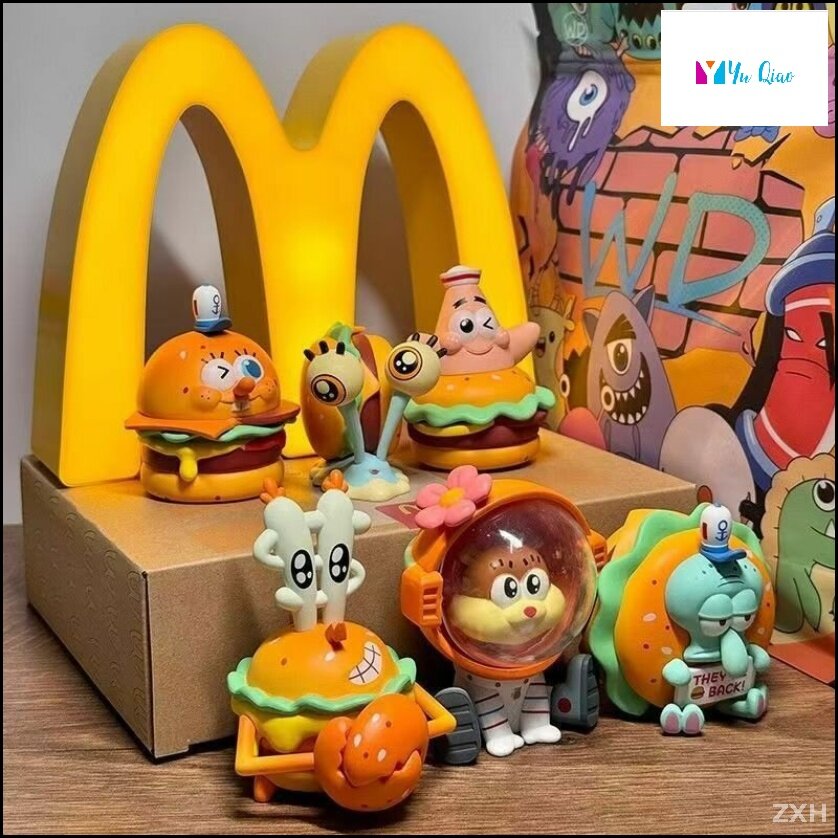 Эксклюзивный набор из 6 фигурок для детей по мотивам аниме Губка Боб Квадратные Штаны