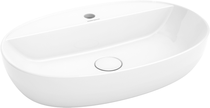 Накладная раковина KERAMA MARAZZI Plaza 60 накладная, белая глянцевая
