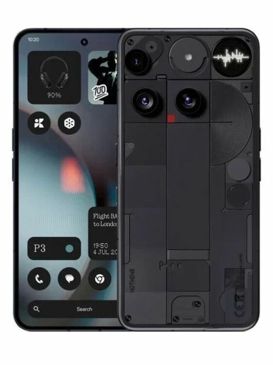 Смартфон Nothing Phone (3), 12/256 Гб, 6.67", цвет Black (Черный)