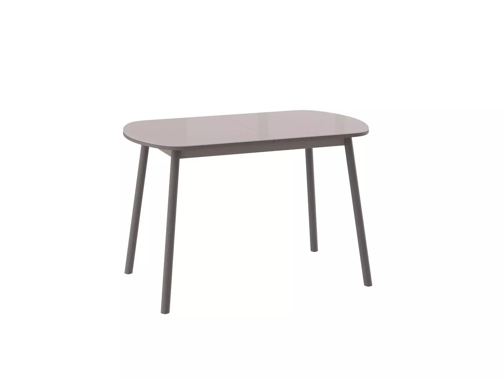 Стол ROUND-120, раздвижной со стеклом 120(152)х70, Капучино/Капучино