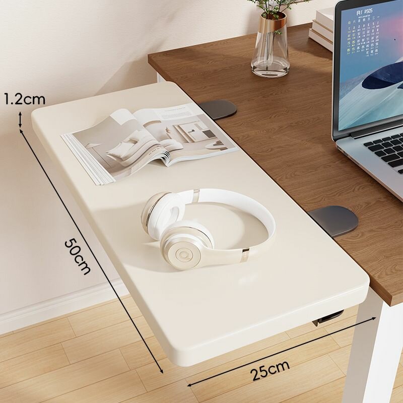 Раскладная столешница-удлинитель, 40/50/60/70x20/25 см, толщина 12 мм, для клавиатуры, расширения рабочего пространства, 90 складывание (для стола, офиса, дома)