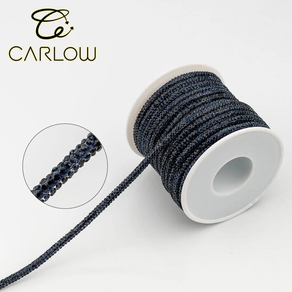 CARLOW веревка с камнями, 3 мм, темно-синий, 10 ярдов