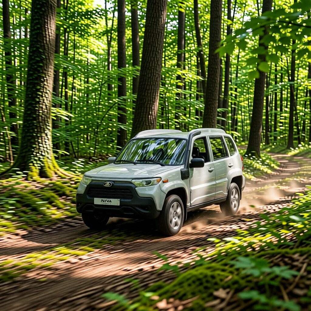 Машина металл LADA NIVA travel 12 см, серый, инерционная, технопарк