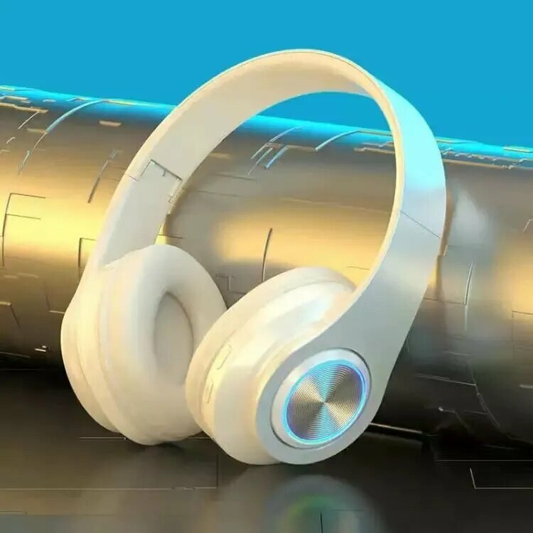Наушники беспроводные с микрофоном, Bluetooth, 3.5 мм, белый
