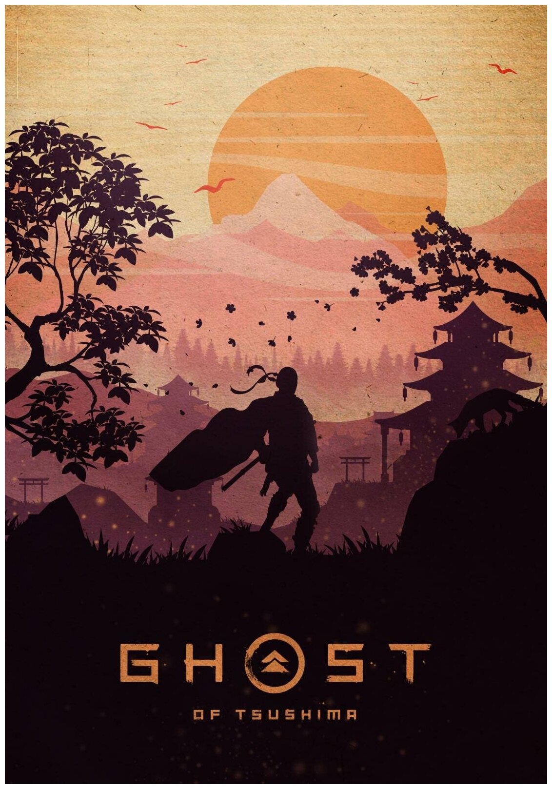 Постер / Плакат / Картина Призрак Цусимы. Афиша 40х50 см в подарочном тубусе