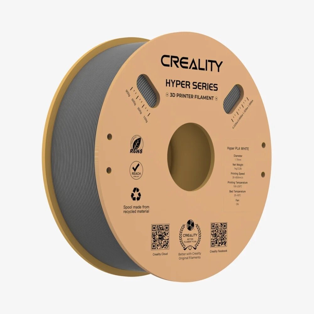 Филамент Creality Hyper Series PLA 3D Printing 1kg серый