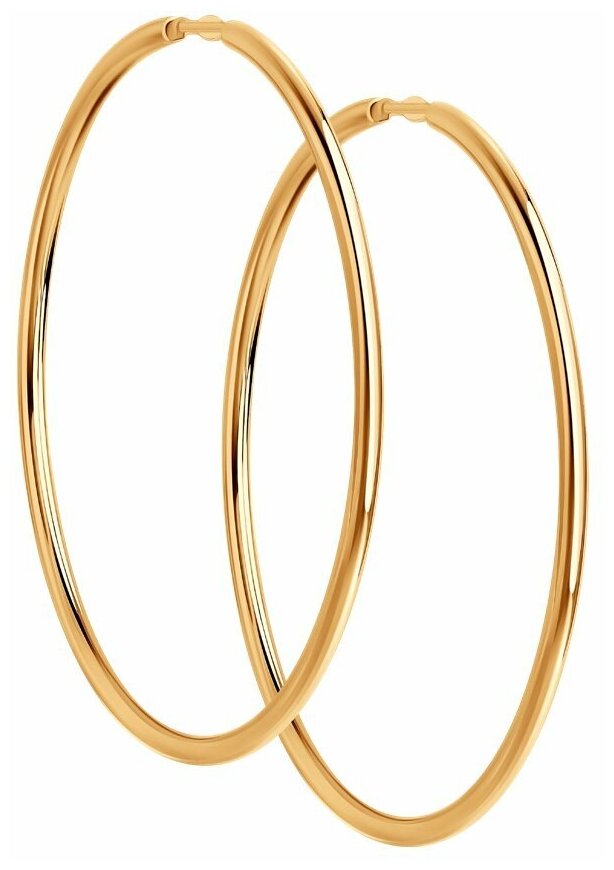 Серьги конго, красное золото, 585 проба