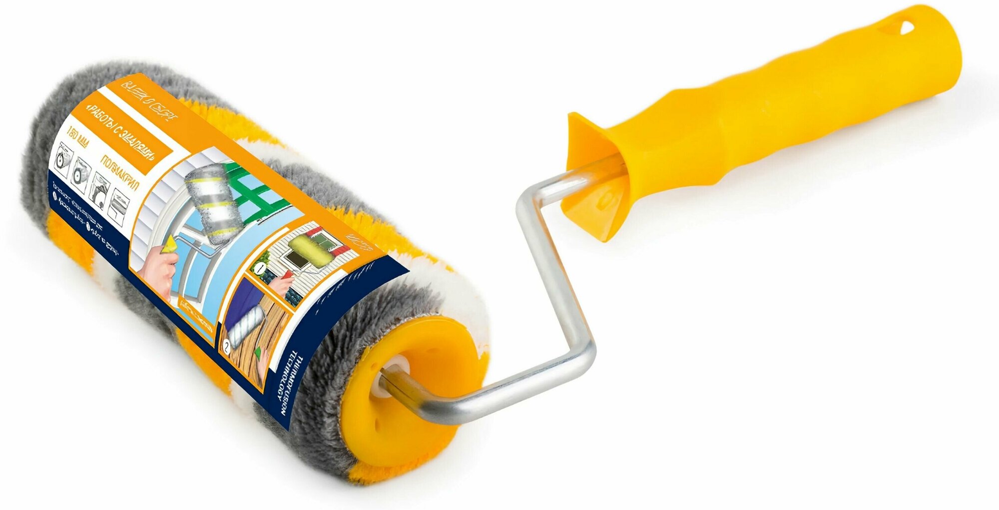 Валик из полиакрила, 180мм, для малярных работ, плотный ворс, позволяет работать без брызг и подтеков.