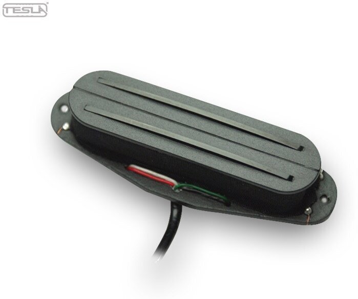 Звукосниматель хамбакер, рельсовый, средний, Tesla PLASMA-RS1/BK/MID, чёрный