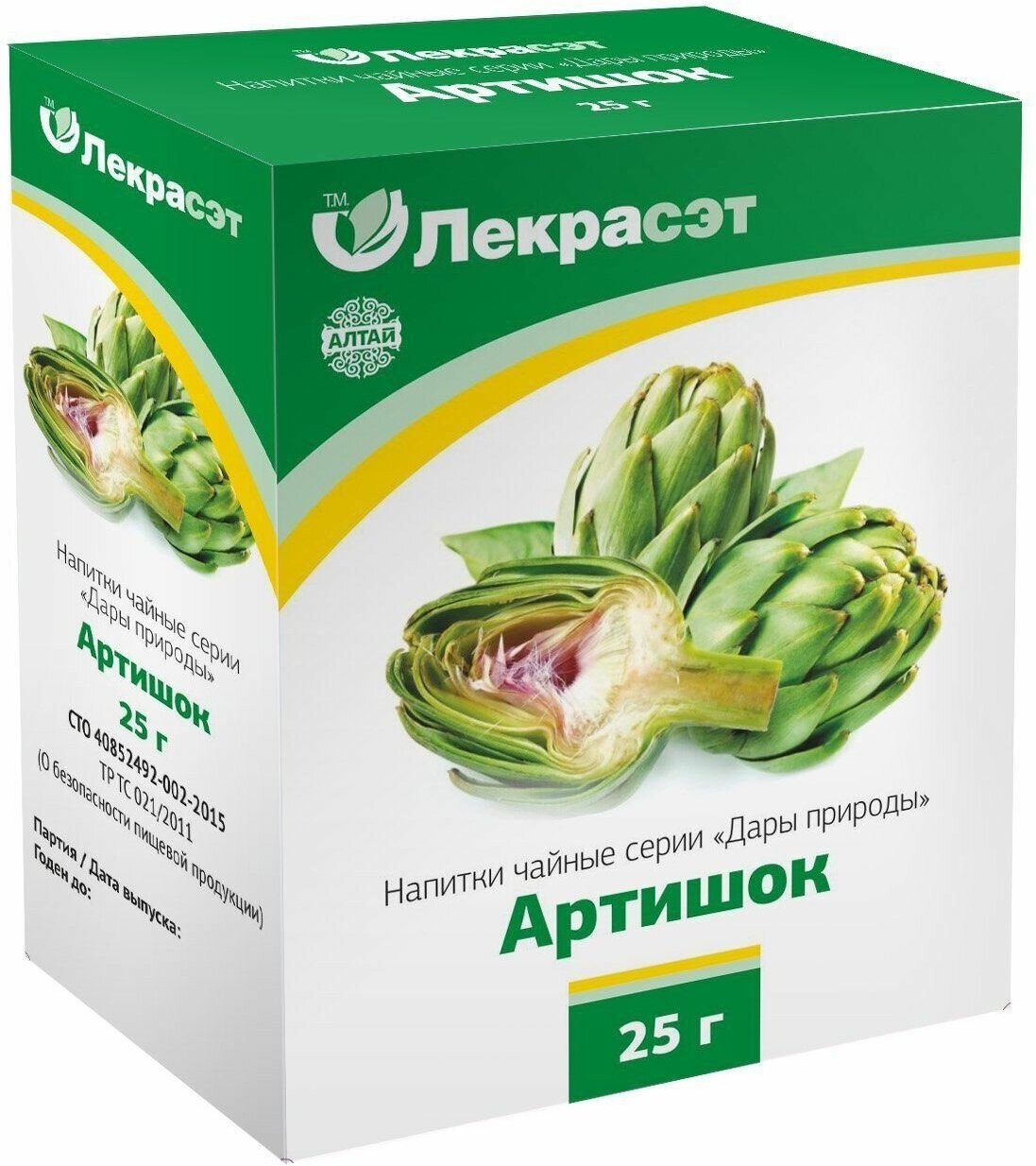 Чайный напиток Лекра-СЭТ артишок, 25 г, улучшает деятельность кишечника