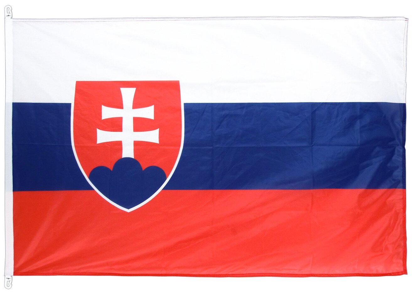 Флаг Словакии с карабинами 90х135 см