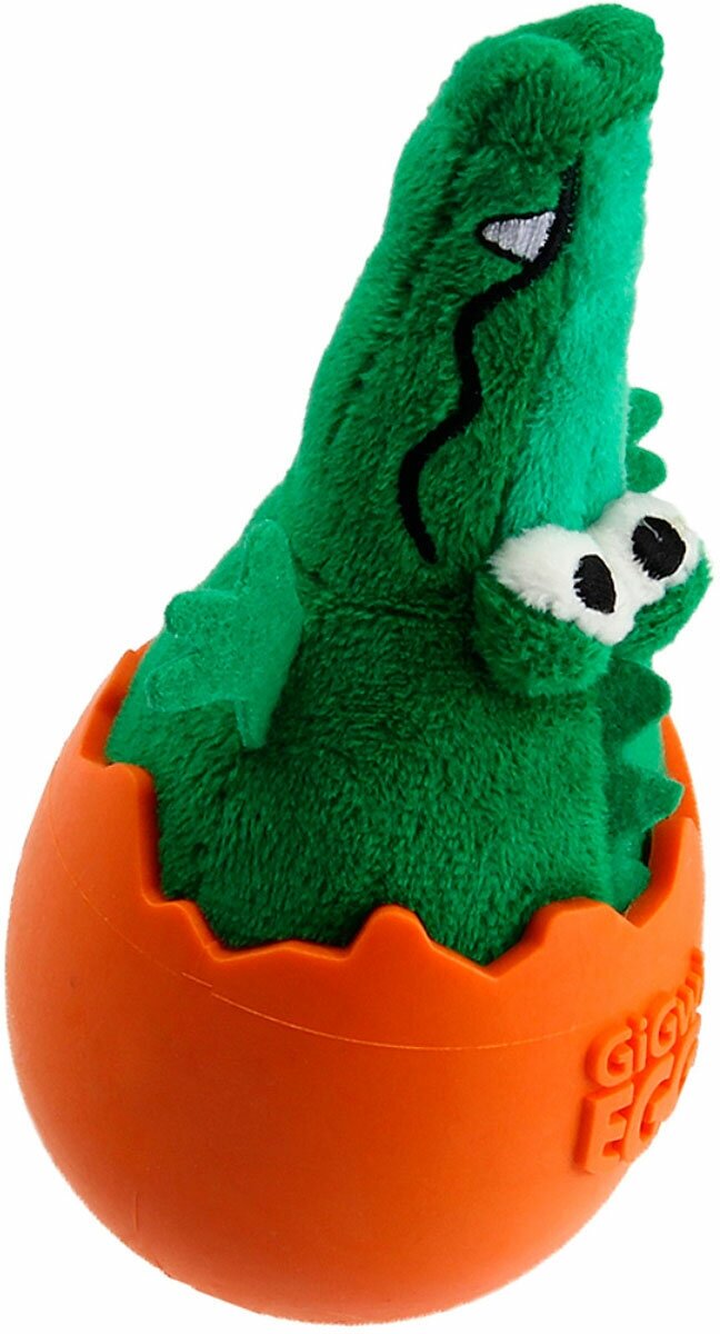 Игрушка для собак GiGwi Egg Крокодил неваляшка с пищалкой 14 см (1 шт)