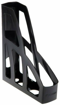 6 шт. Лоток вертикальный для бумаг "Лидер" (250х300 мм), ширина 75 мм, черный, полипропилен, ЛТВ-30450