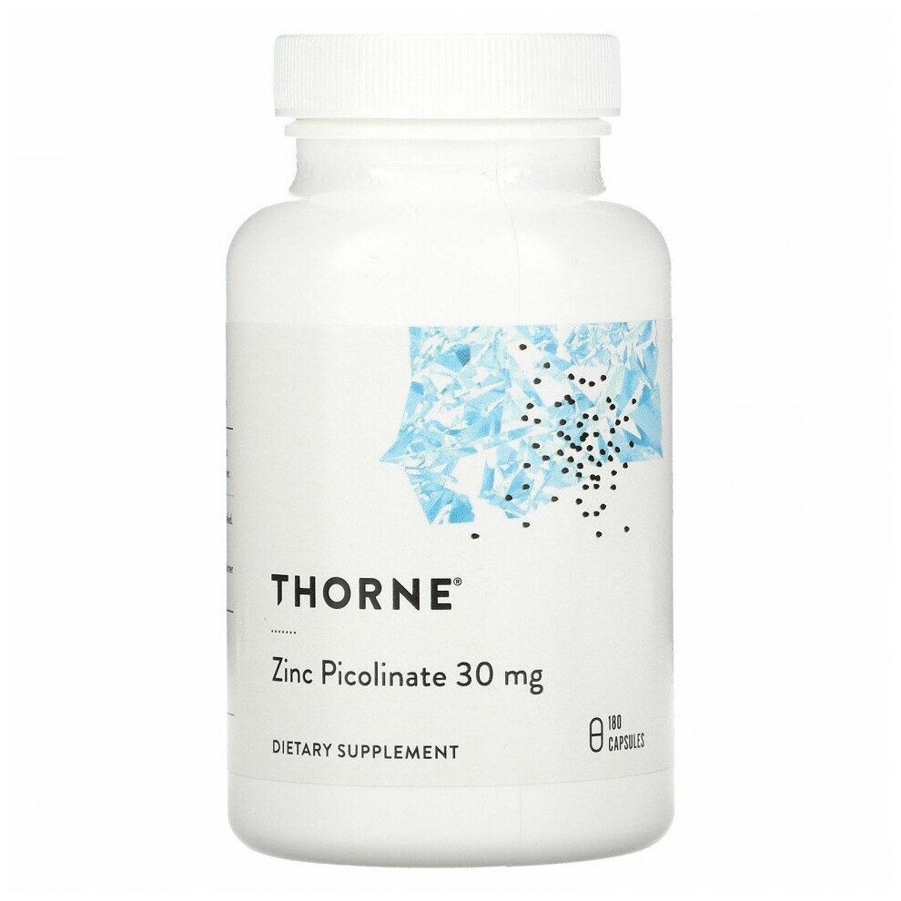 Пиколинат Цинка Thorne, для иммунитета, 30мг, 180капсул, США