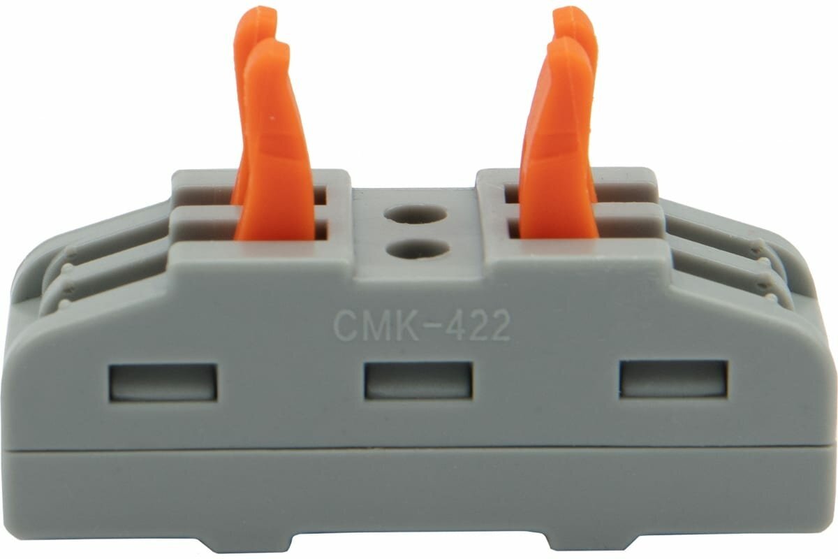 Клемма соединительная многоразовая проходная 2 полюса (0,08-4 мм²) Rexant {07-6263-2} (1 шт)