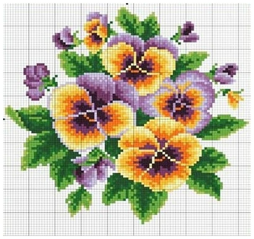 Рисунок на ткани Каролинка "Букет", 20x29 см