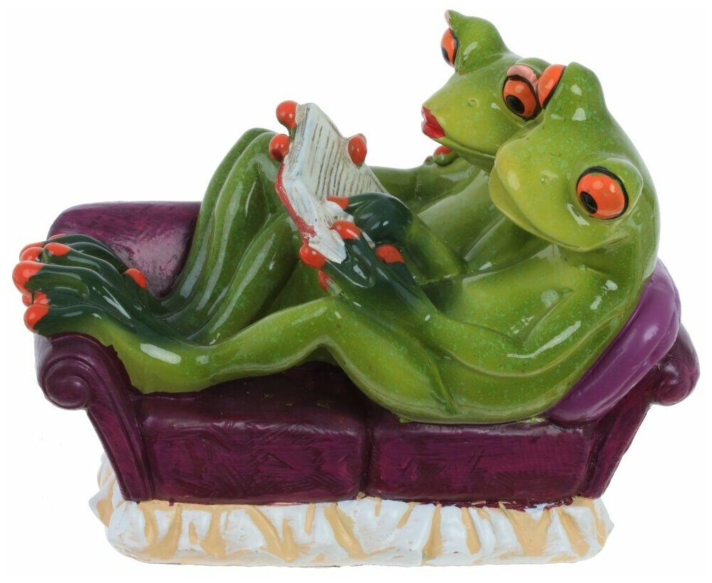Фигурка Лягушки на диване, 15*8*10 см KSM-768531