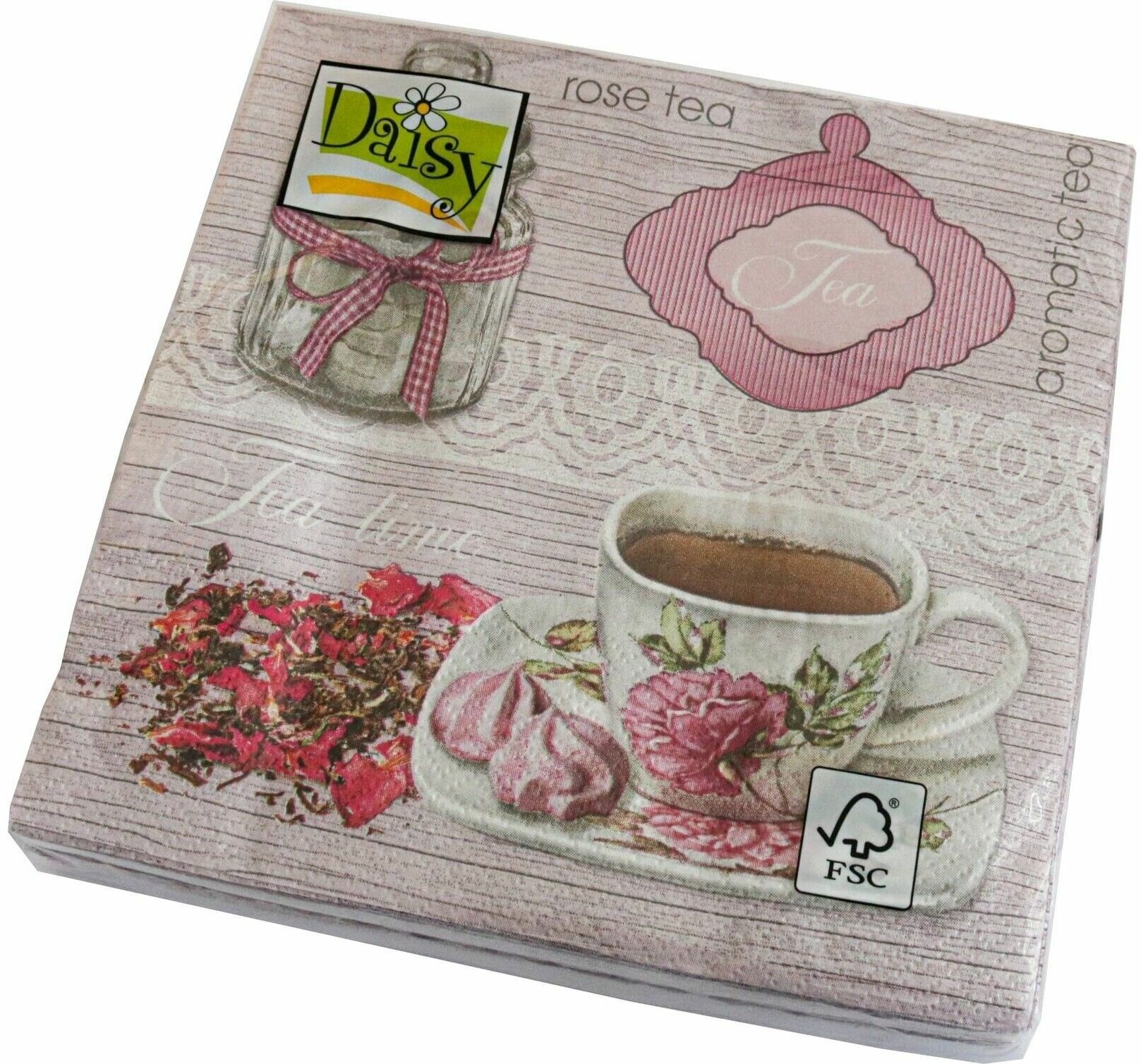 Pol-Mak Салфетки сервировочные Daisy Чайная пауза, 33х33 3хслойные, 20 шт арт. SDOG016301