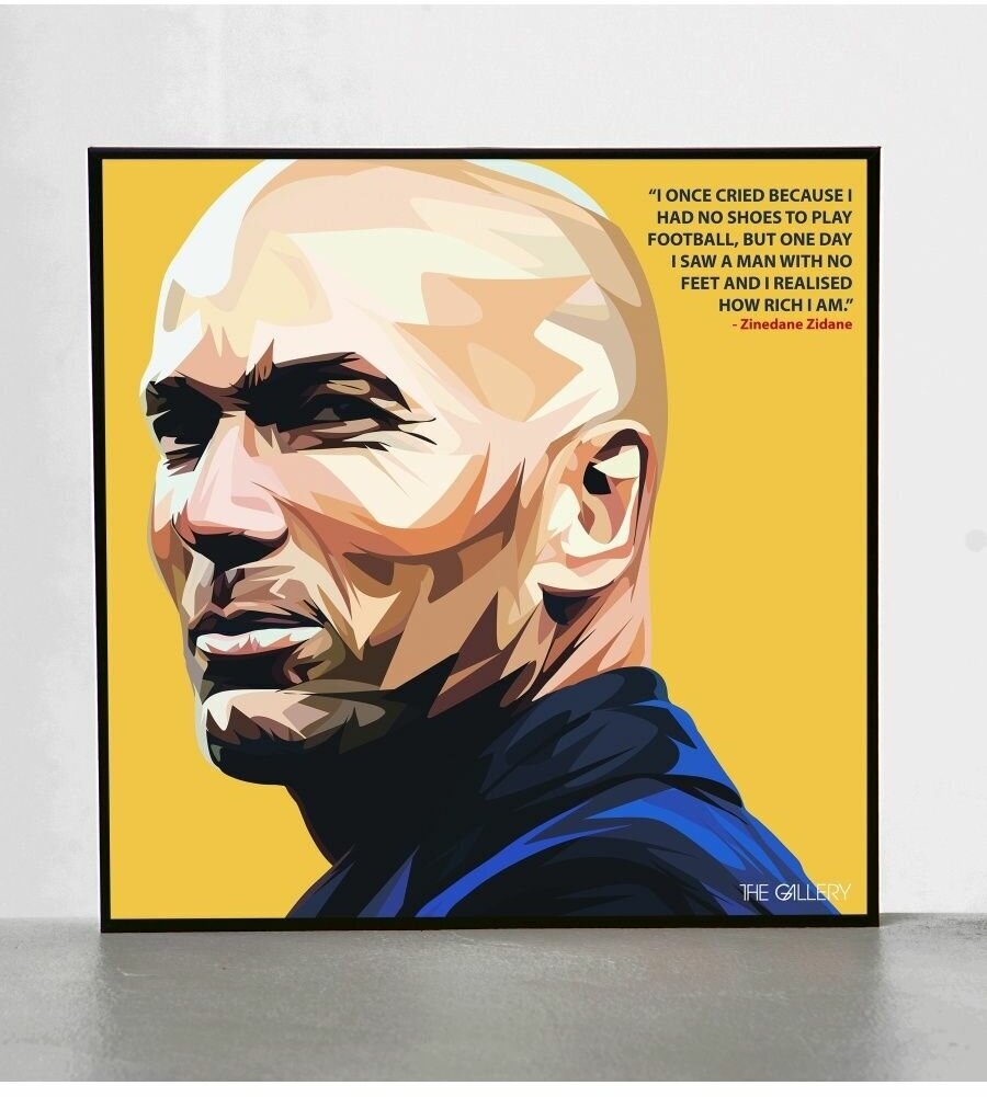 Картина постер Поп-арт Зинедин Зидан Реал Мадрид Ювентус