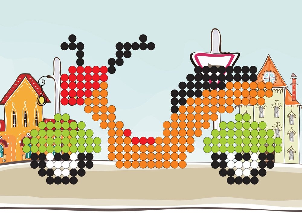 Hobbius MDS-06-PZ80 Мозаика 20.5 x 29 см №09 Скутер набор для сборки и творчества