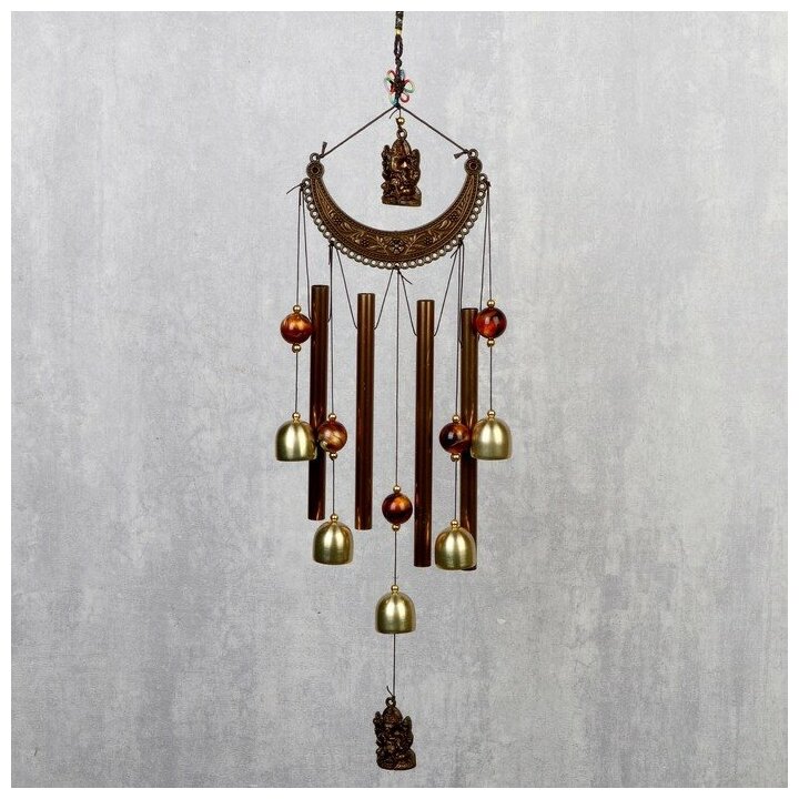 Музыка ветра «Ганеша», 4 трубки, 5 колокольчиков, 65 см