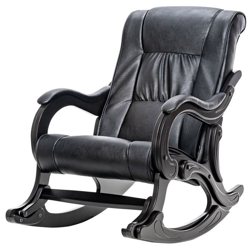 Кресло-качалка Сенатор 77 (Венге / к/з Марвел черный)