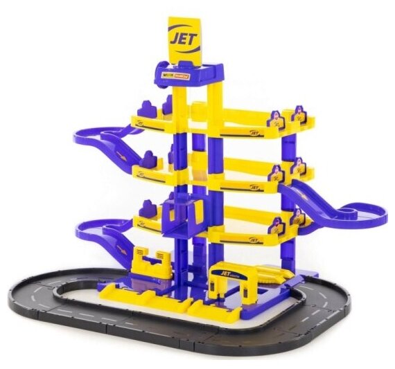 Игровой набор Wader 40220 Паркинг JET 4-уровневый с дорогой (в коробке)