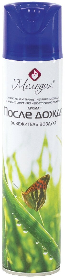 Освежитель воздуха аэрозольный 300 мл мелодия "после дождя", 601905