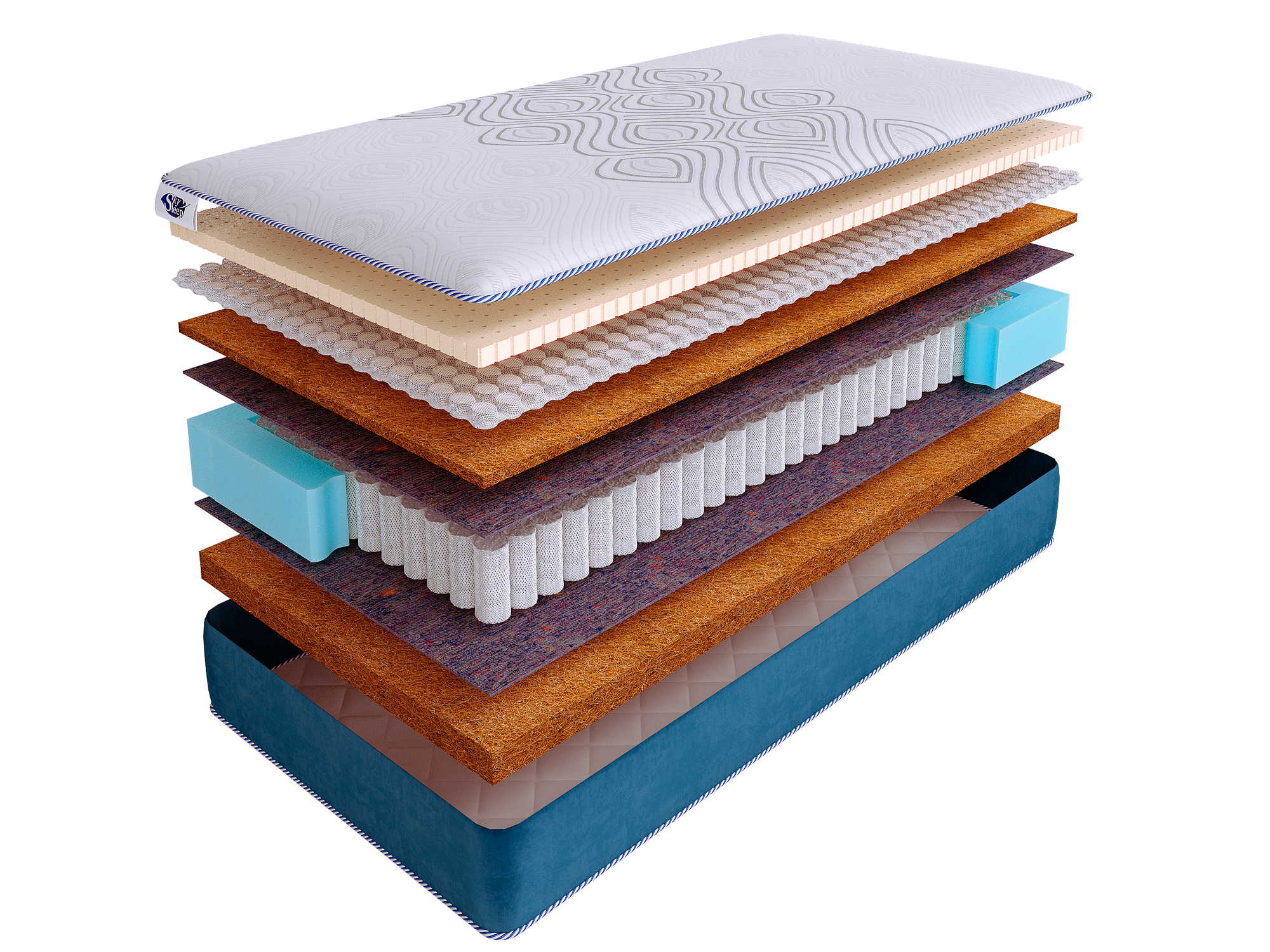 Ортопедический матрас с эксклюзивным высоким уровнем комфорта SkySleep SUPREME NANO Anatomic S500 на кровать 90x190