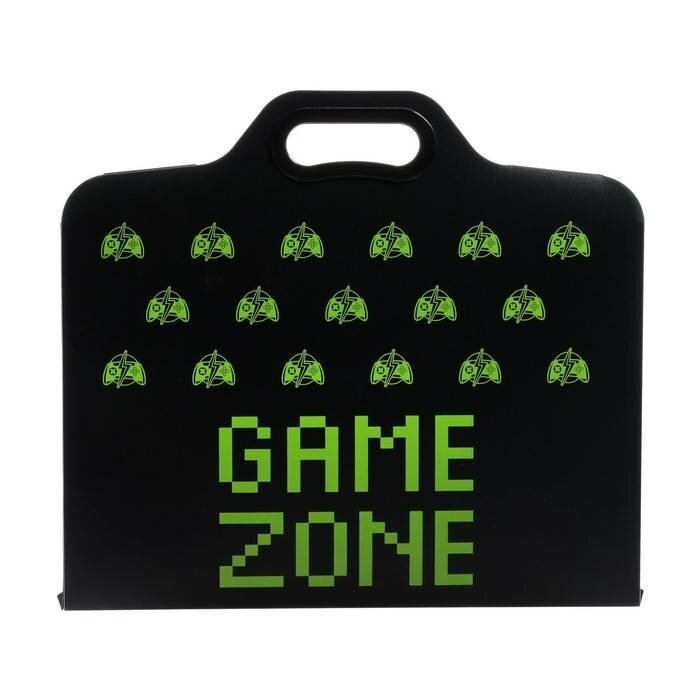 Папка-портфель пластиковая Феникс+, Гейм зона, с ручками, А4, 35х27х3см, 1 шт.