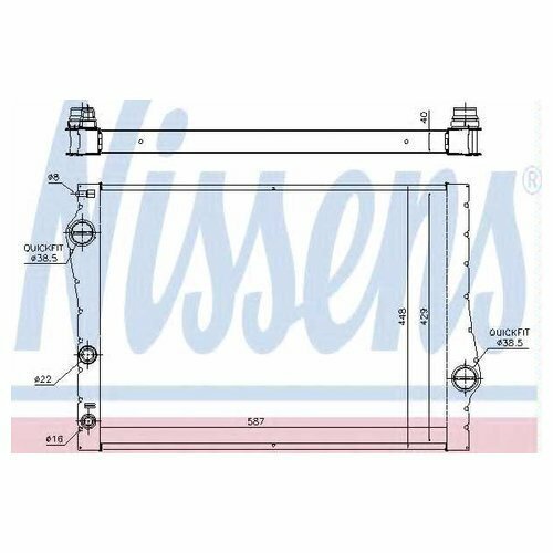 Радиатор охлаждения Nissens 60823 для BMW X5 E70, F15, F85, X6 E71, E72, F16, F86
