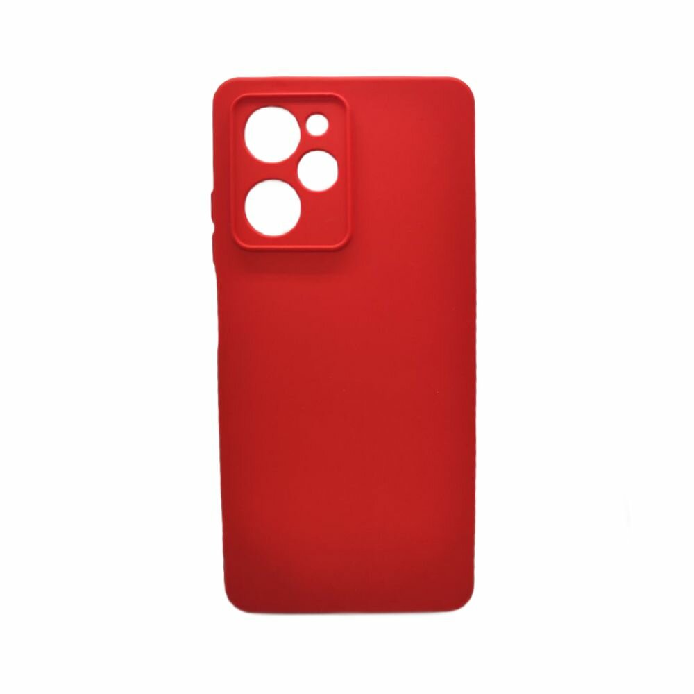 Чехол Silicone Cover с защитой камеры Xiaomi Poco X5 PRO (красный)