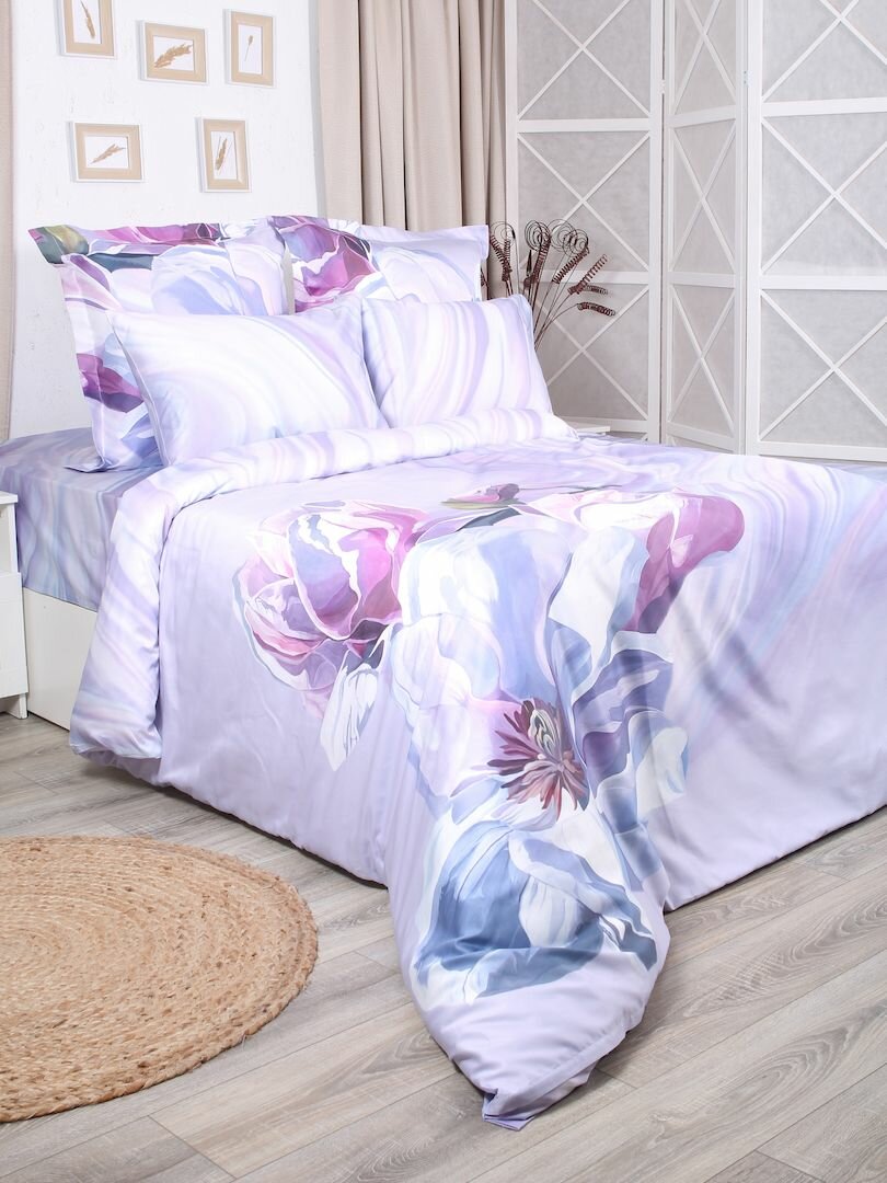 Постельное белье 2 спальное Mona Liza Golden "Magnolia" наволочки 70х70 и 50х70 макосатин