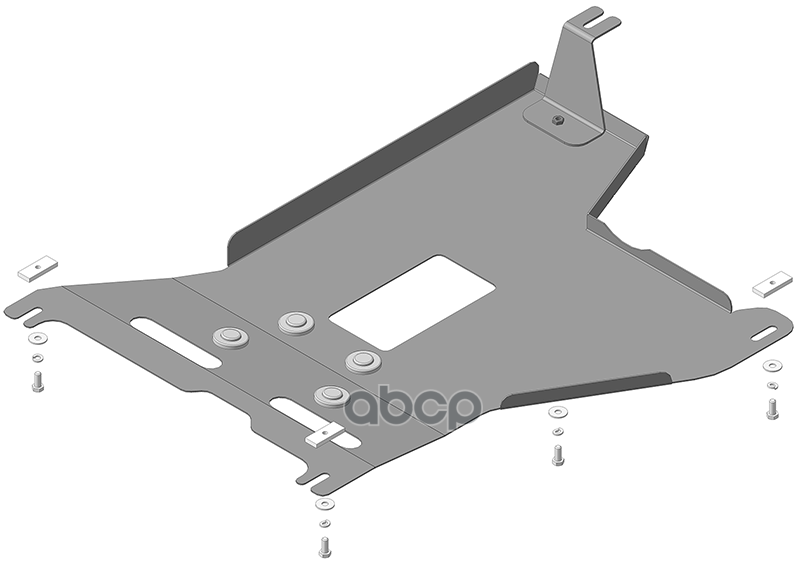 Усиленная защита датчика (2 мм, сталь) для Renault Kaptur 2016-2022, Renault Duster 2015-2021, 2021-2022, Renault Arkana 2019.