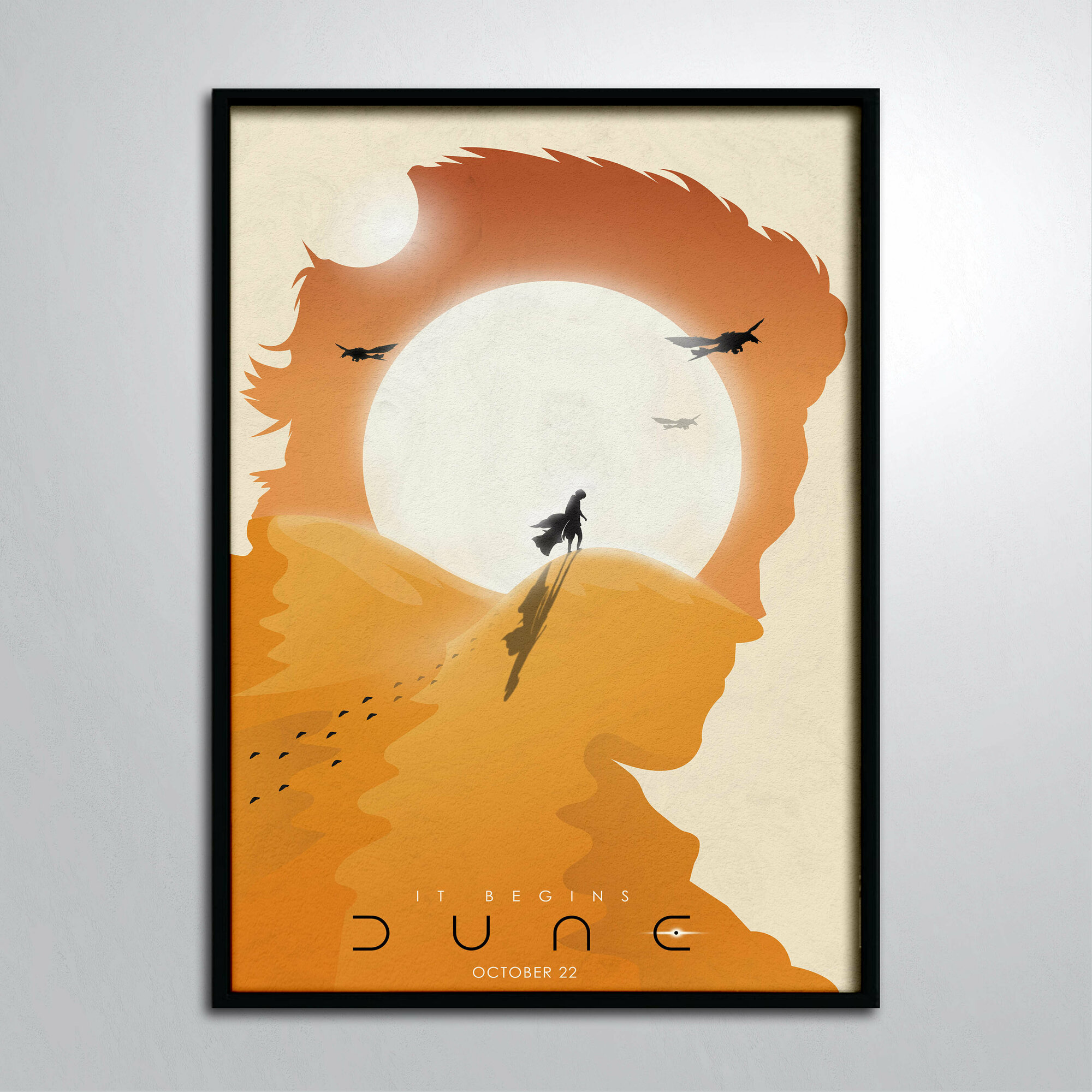 Постер в раме/Дени Вильнёв Дюна Тимоти Шаламе Минимализм Dune: Part One