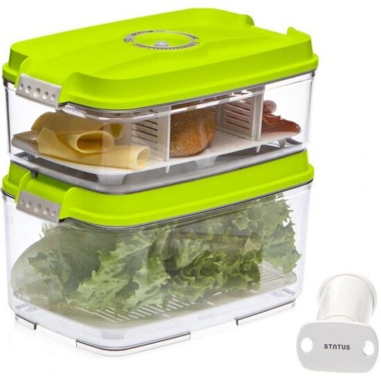 Контейнеры для вакуумной упаковки Status VAC-REC-Bigger, зеленый