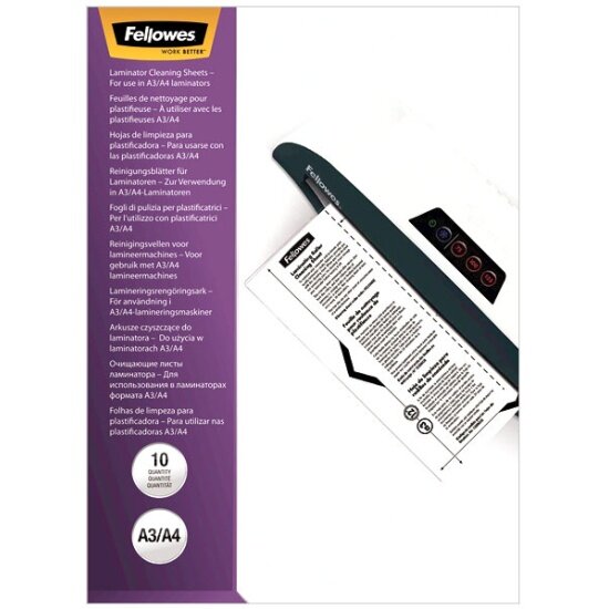 Чистящий лист Fellowes для ламинаторов 10шт